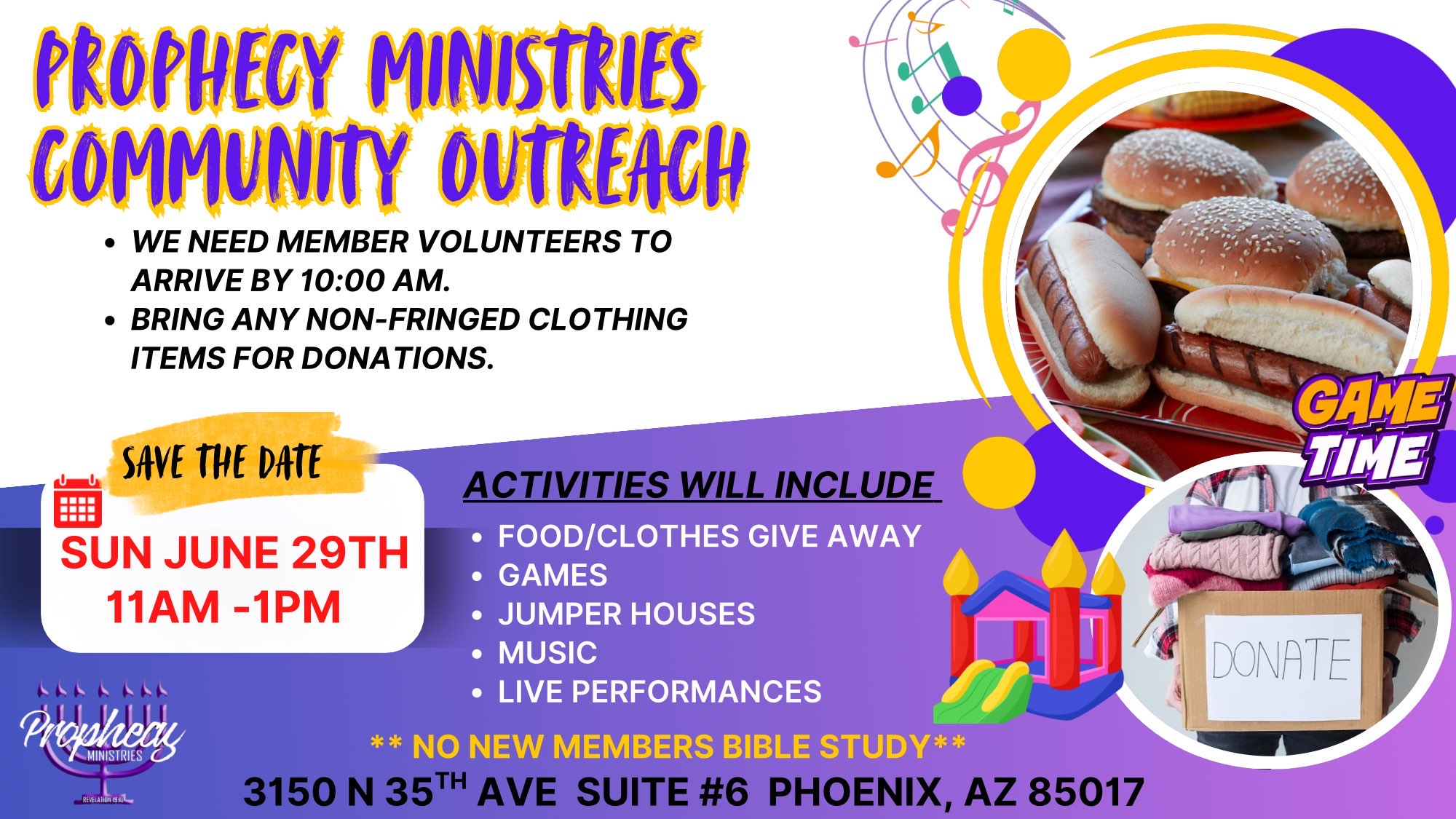 Community Outreach - Prophecy Ministries
